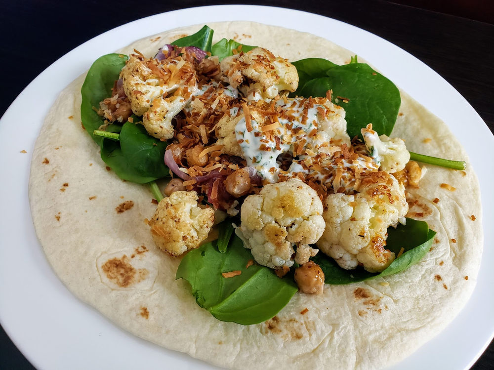 CAULIFLOWER CHICKPEA WRAPS