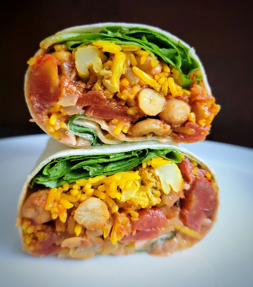 MOROCCAN STYLED CHICKPEA & CAULIFLOWER WRAPS
