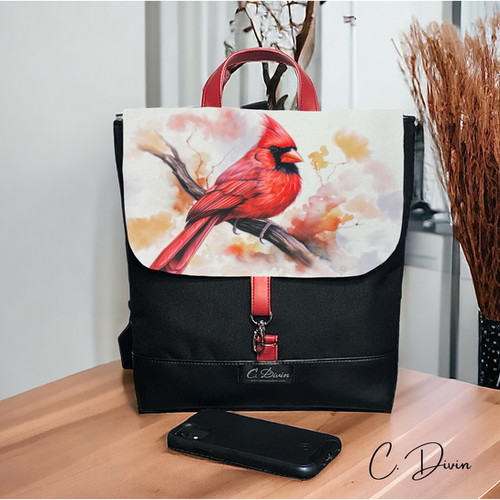 Sac a dos Léa oiseau cardinal | c-divin