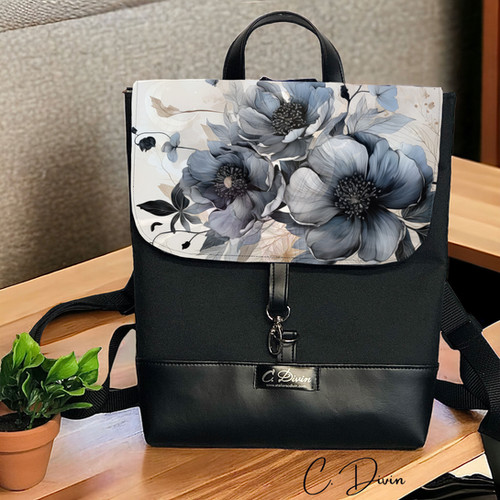 Sac à dos Léa fleur blanche | c-divin