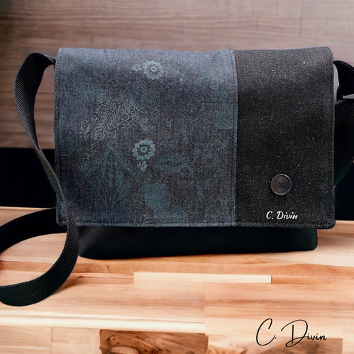 Sac Marjorie denim fleuris | c-divin