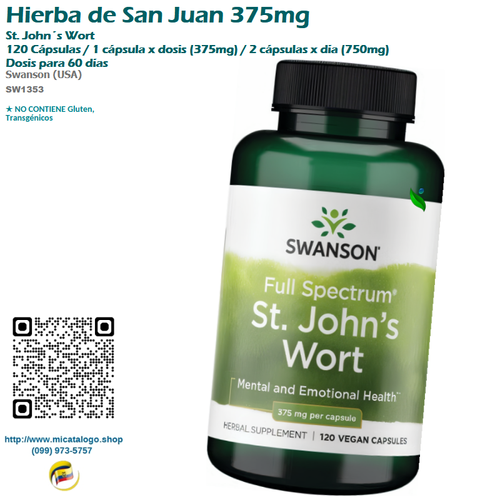 Hierba de San Juan 375mg x 120 | Swanson | Quito-Ecuador