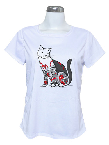 Playera gato tatuado tatuaje | Dutu tallas extras
