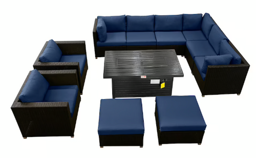 Innesbrook Collection 11.2 with Rectangular Fire Table | Think Patio