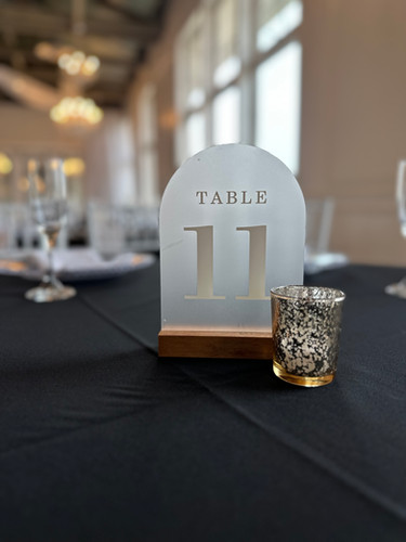 Table Numbers with stand, translucent arch | Thegala417.com