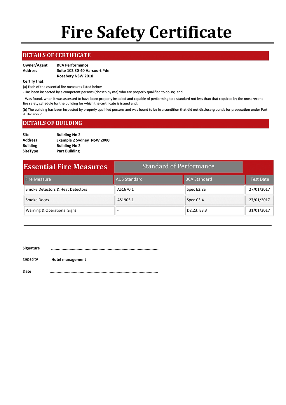 Annual Fire Safety Statement | Competant Fire Safety Practioners