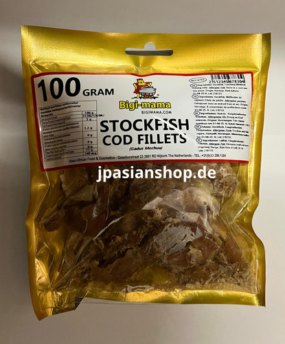 Stockfish Cod Fillets 100g Bigi-mama | JP Asian Shop