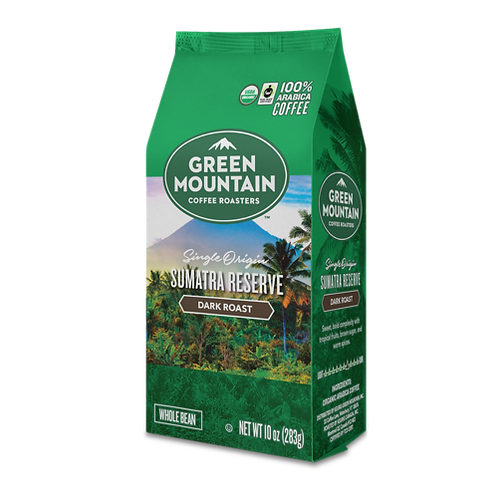 Green Mountain® Sumatra Reserve Coffee - Bag - Dark Roast - 10oz Whole ...