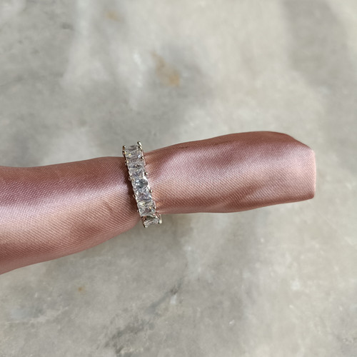 Square Baguette Diamond Bling Ring | Omnistyl