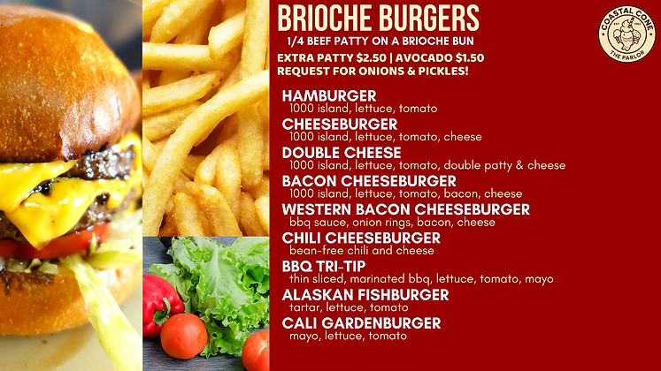 PARLOR MENU | coastalcone