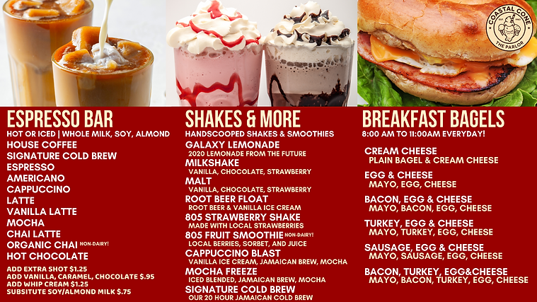 PARLOR MENU | coastalcone