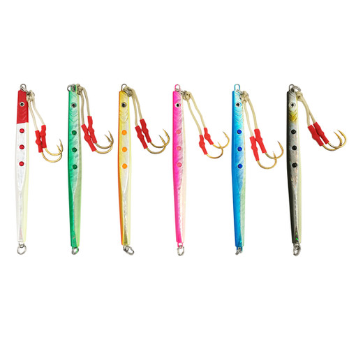 Speed Jigging Jigs 200g 6 Pieces with Lure Bag | Sanhu Tackle