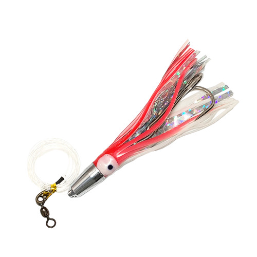 5" Mylar Jet Lure Rigged Red/White | Sanhu Tackle