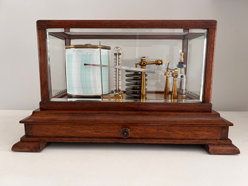 Edwardian Barograph in Walnut Case, Bryson. | Barographs for Sale