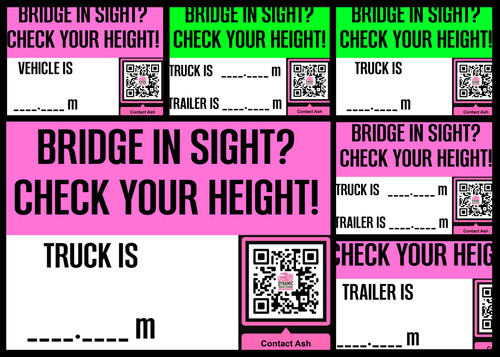 Height Safety Stickers | Dynamic Truck School