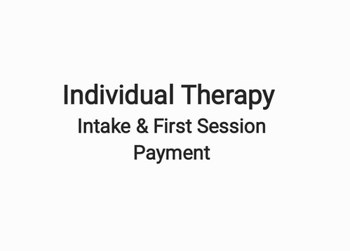 Individual Therapy (intake + first session) payment | OurGrayAreas