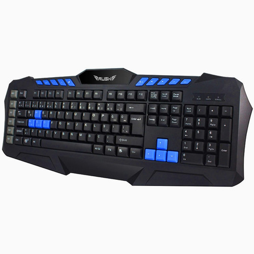 RUSH Rk100 MAKROLU Multimedya USB OYUNCU MAKRO Gaming Klavye | FİBER SHOP