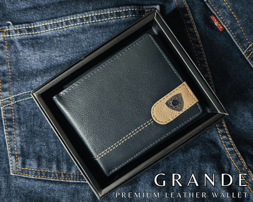 Grande Blue Super Soft Premium Leather Luxury Wallet | Mysite