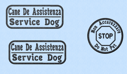 French Service Dog Patches With English | Spooky Boutique Shop