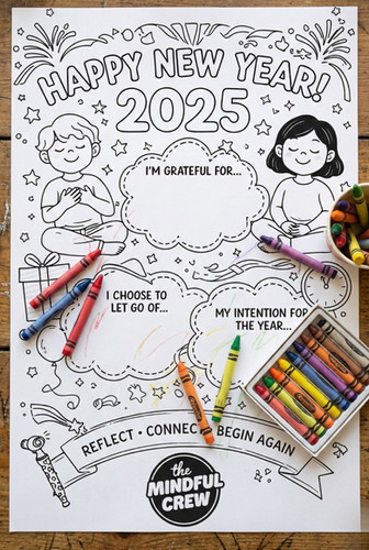 New Year Mindfulness Coloring Page for Kids (Free Printable) | The ...