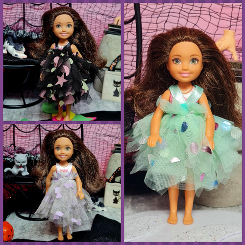 Chelsea Clothes - Colourful Tulle Dress (3 Options) | Wild Blue Dolls
