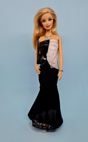 Barbie Clothes - Black & Lace Trumpet Dress and Accessories | Wild Blue ...