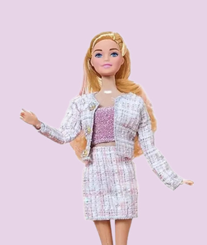 Barbie Clothes - Pink Tweed Suit | Wild Blue Dolls