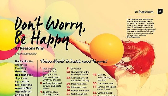67 Reasons to Be Happy