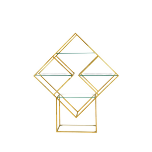 Gold Diamond Shelf | Idr Decor Rentals