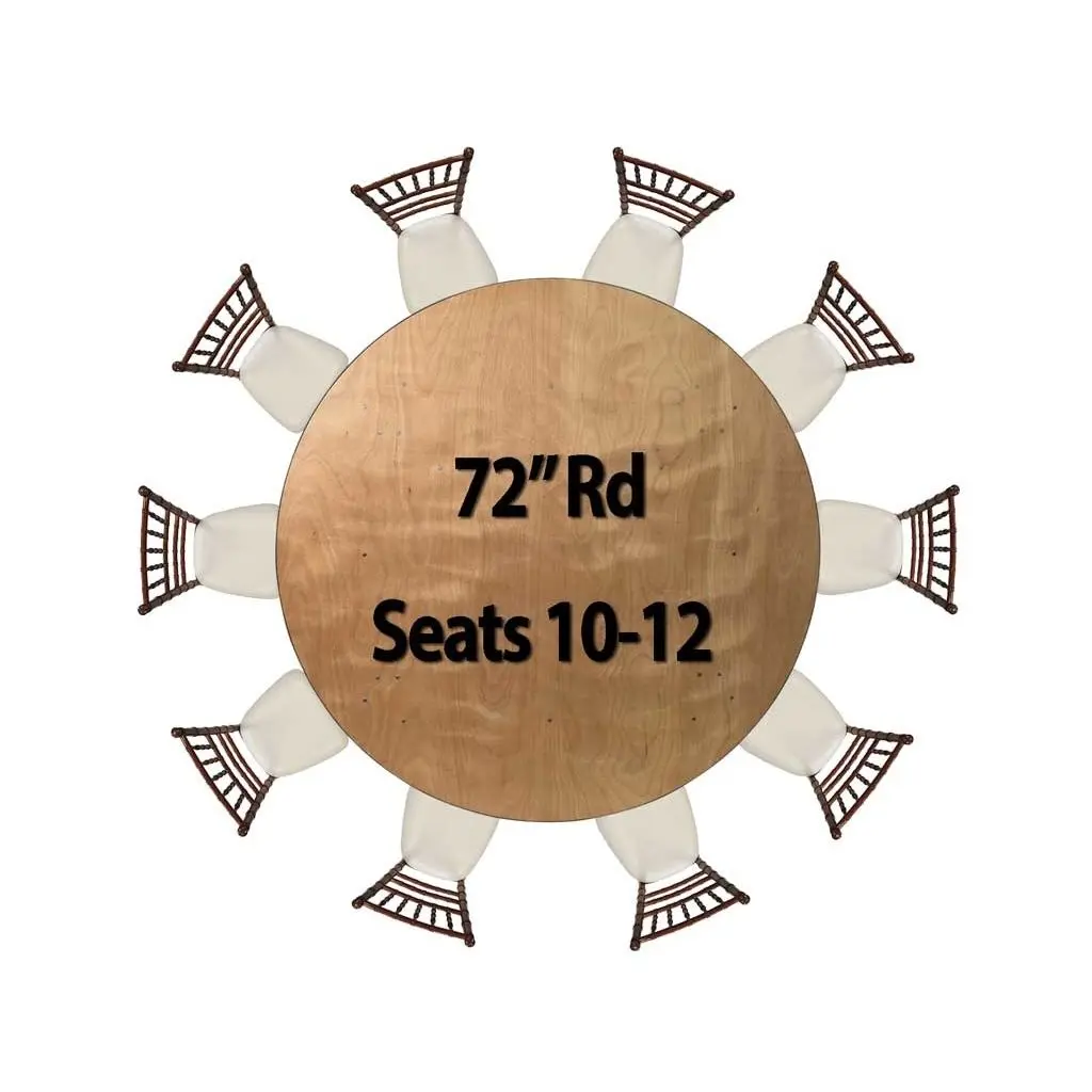 72" Round Table | Idr Decor Rentals