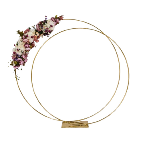 Gold Double Ring Stand | Idr Decor Rentals