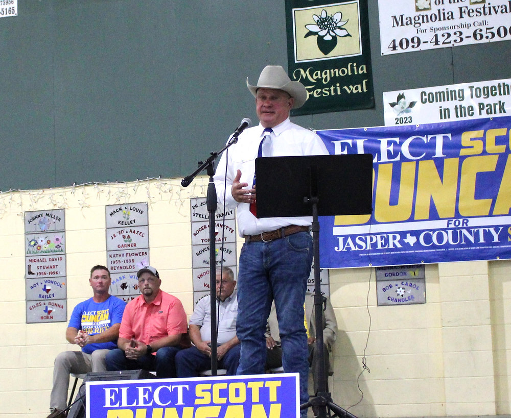 Duncan formally announced his bid for Sheriff of Jasper County