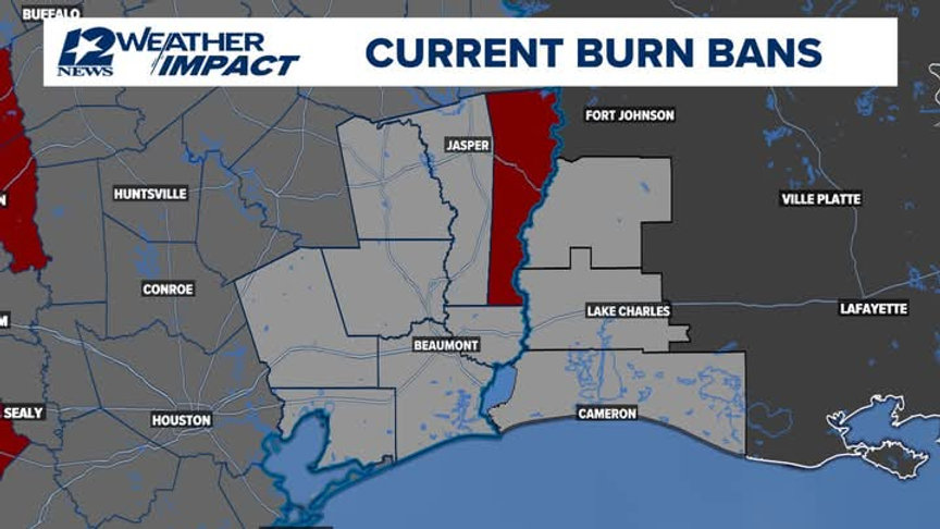 Current burn bans, wildfire danger, and updated 7 Day Forecast
