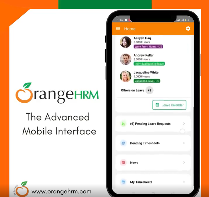 OrangeHRM Advanced Mobile App