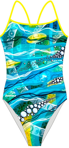 BUBBLES DELFINA CLASSIC THIN STRAPS SF333 SWIMSUIT | Acquawear