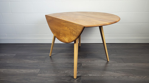 Ercol Round Drop Leaf Dining Table, 1960s - No.22 | Retro Cactus