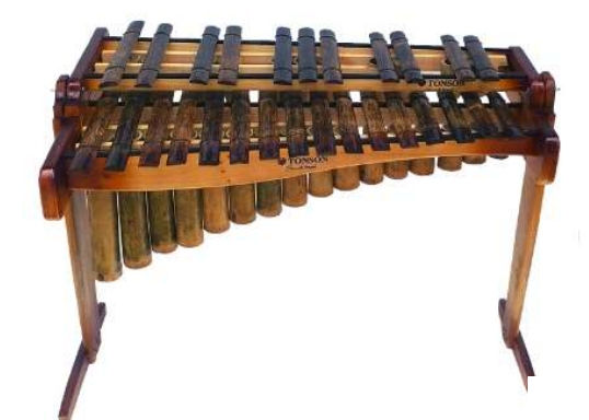 MARIMBA DE CHONTA TONSON CROMATICA GRANDE DE 2/8 VAS | Séptimo Tono