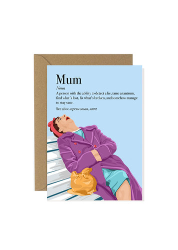 Definition of Mum - Birthday card | Art by Rowley