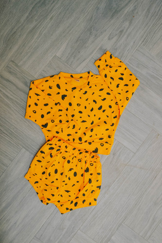 Yellow Spotty Jumper & Shorts Set | Luna & May
