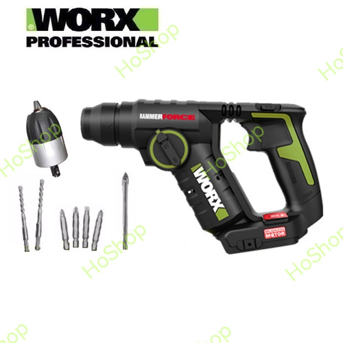 WORX 威克士 WU380S.9 20V無碳刷輕裝油壓鑽(淨機) - Brushless Rotary Hammer Drill(Tool ...