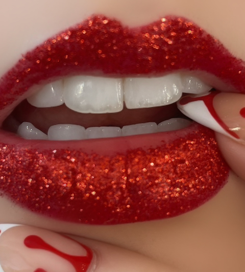 glitter lips