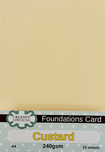 Custard Foundations Card 240gsm A4 10 Sheets by Creative Expressions ...