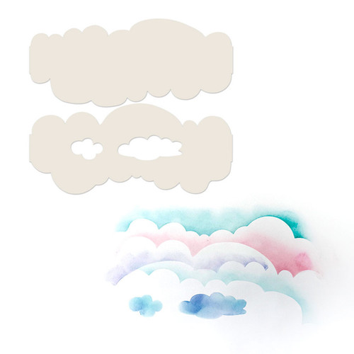 Fluffy Clouds Duo Stencil/Masks By Polkadoodles | Creative Expressions