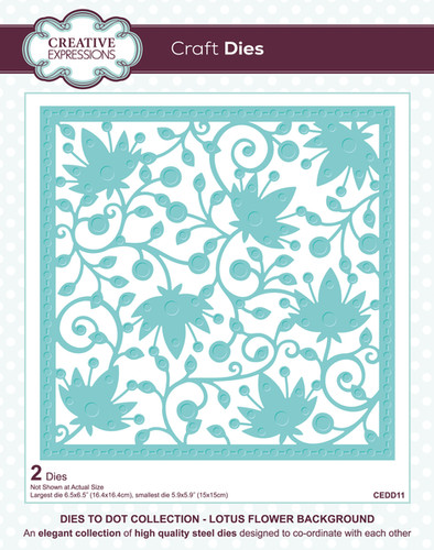 Lotus Flower Background Die Set - Dies To Dot Collection By Creative ...