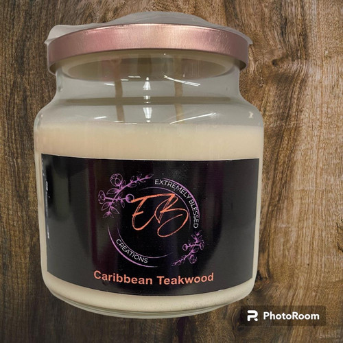 Caribbean Teakwood Candle | Extremely Blessed Cr