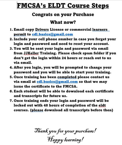 ELDT Class A course | CDL Basic Training