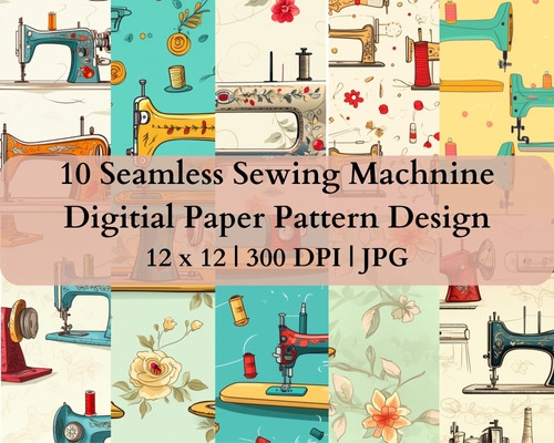 10 Seamles Sewing Machine Digital Transfer Paper Pattern Design ...