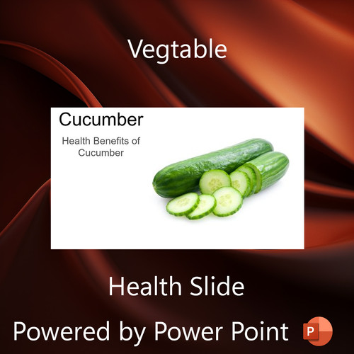 Cucumber Vegetable Health Slide PowerPoint Presentation | Staple Templates