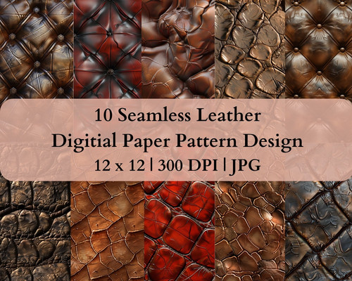 10 Seamless Leather Digital Transfer Paper Pattern Design | Staple ...