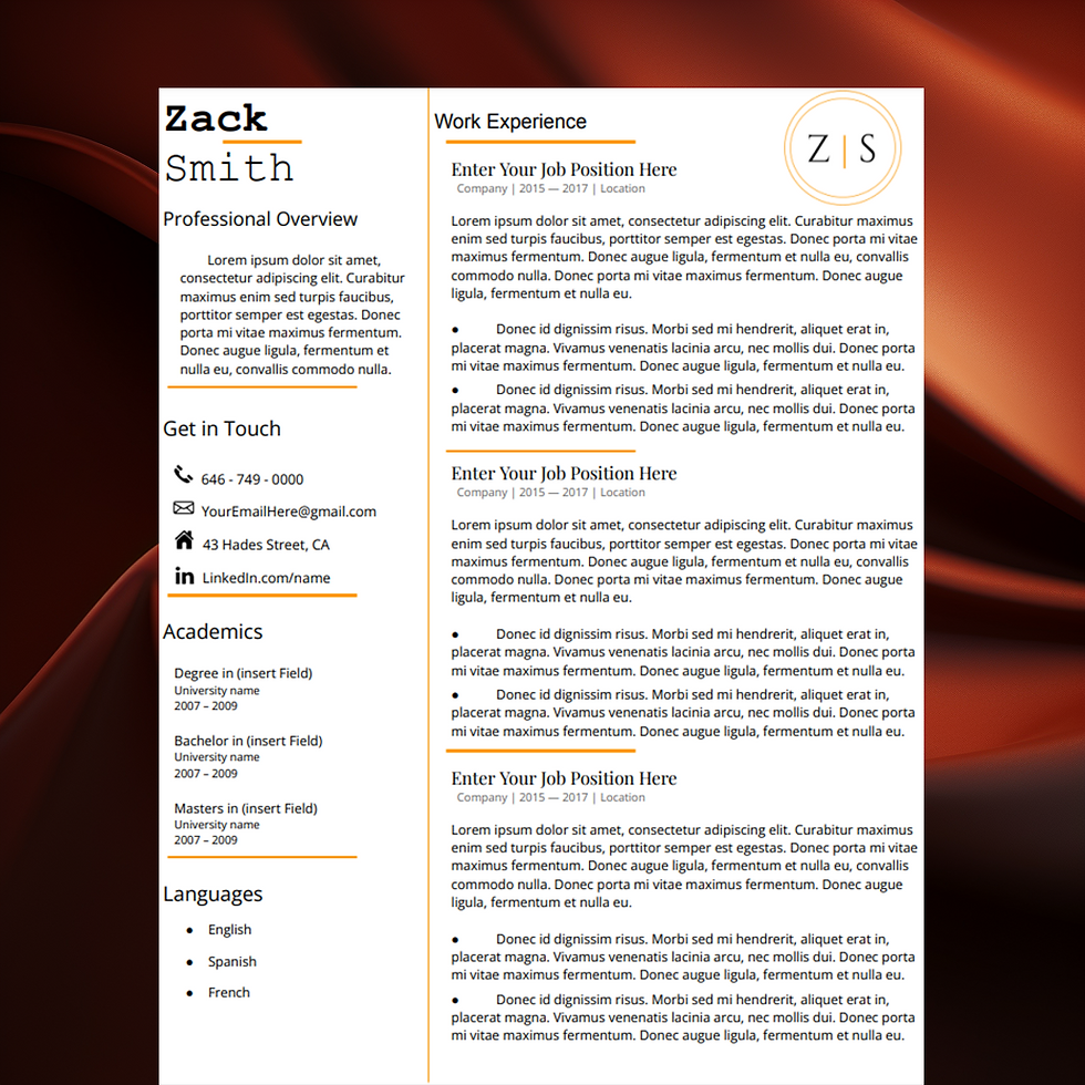 Delilah Professional Digital Resume CV Cover Letter Narrative | Staple ...